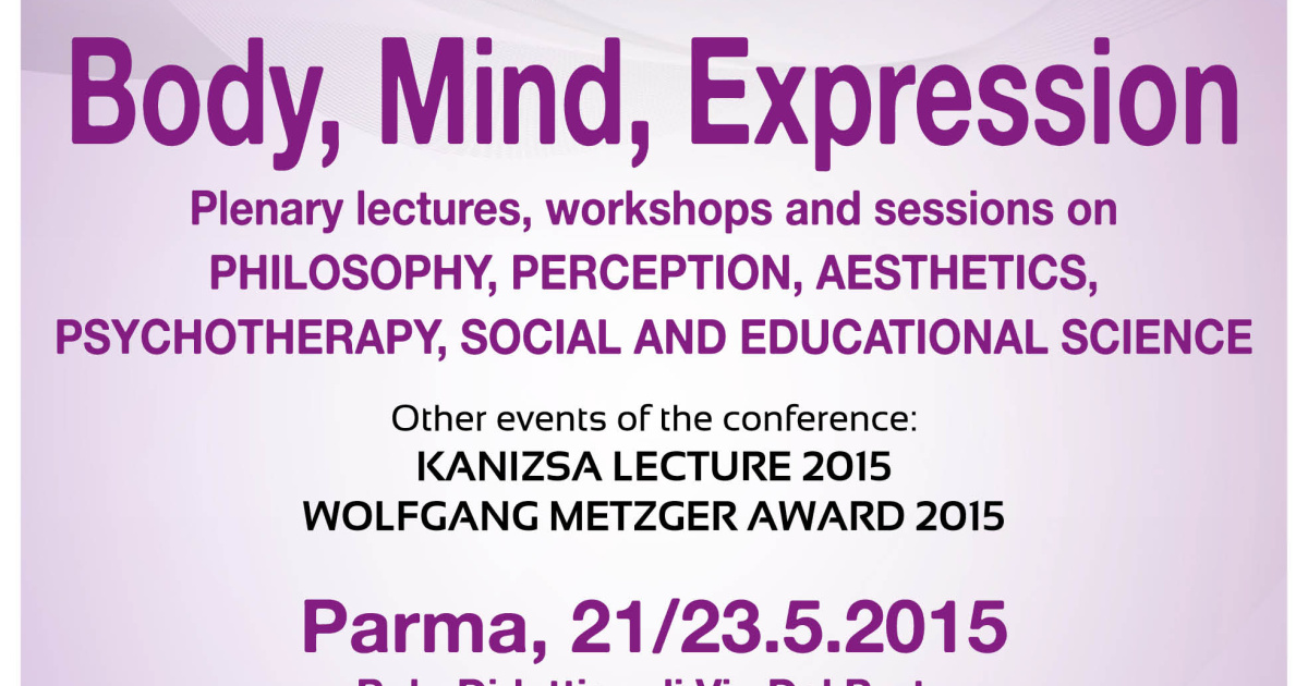 May 21-23 - Body, Mind, Expression | Dipartimento di Discipline ...